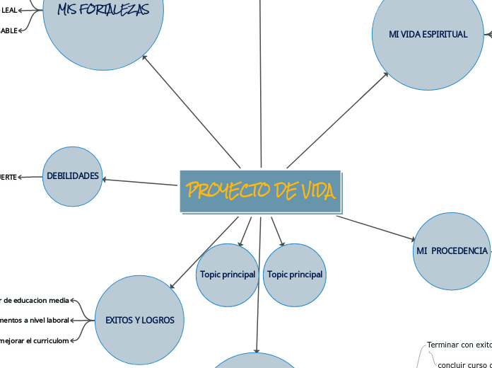 PROYECTO DE VIDA - Mind Map